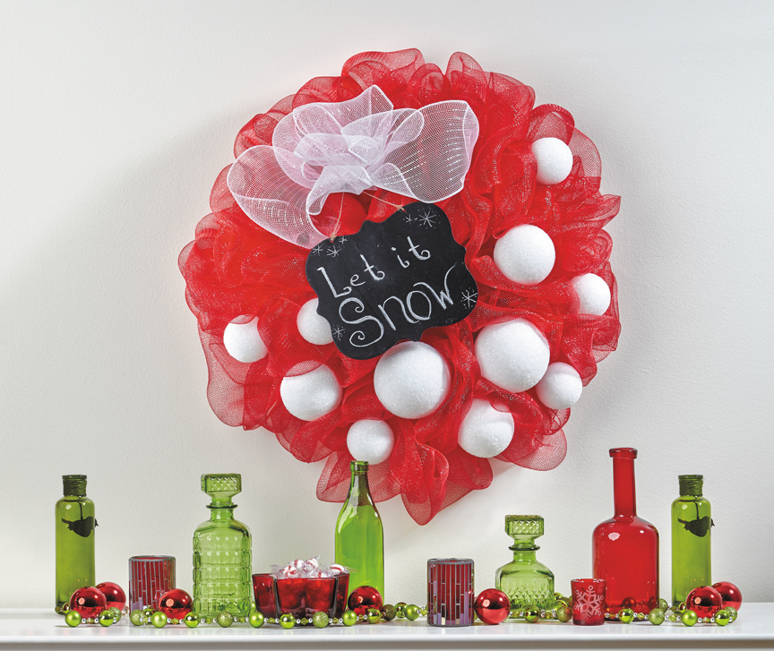 "Let It Snow!" Mesh Wreath - FloraCraft