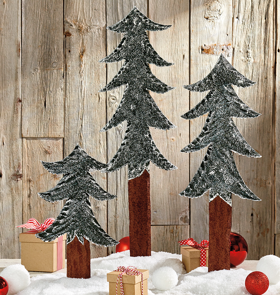 Hand-Carved Pine Trees - FloraCraft