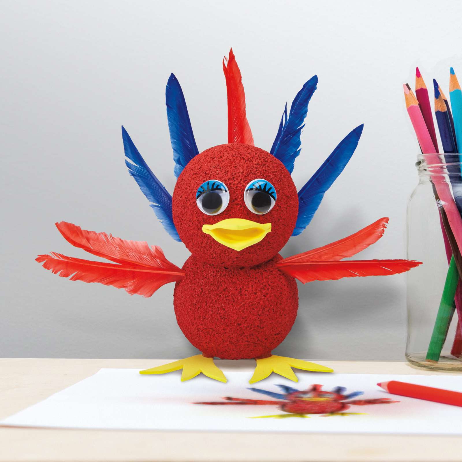 Red Feathered Bird - FloraCraft